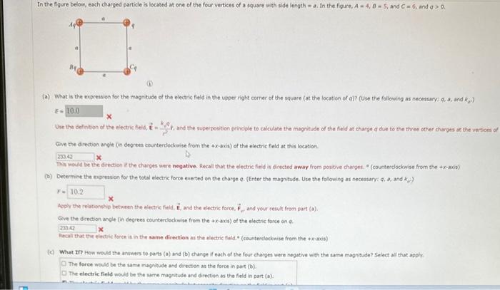 Solved In the figure below, each charged particle is located | Chegg.com