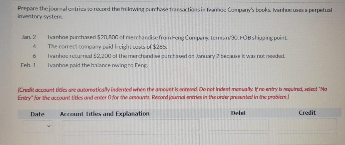 Solved Prepare the journal entries to record the following | Chegg.com