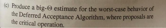 Solved (c) Produce a big- estimate for the worst-case | Chegg.com