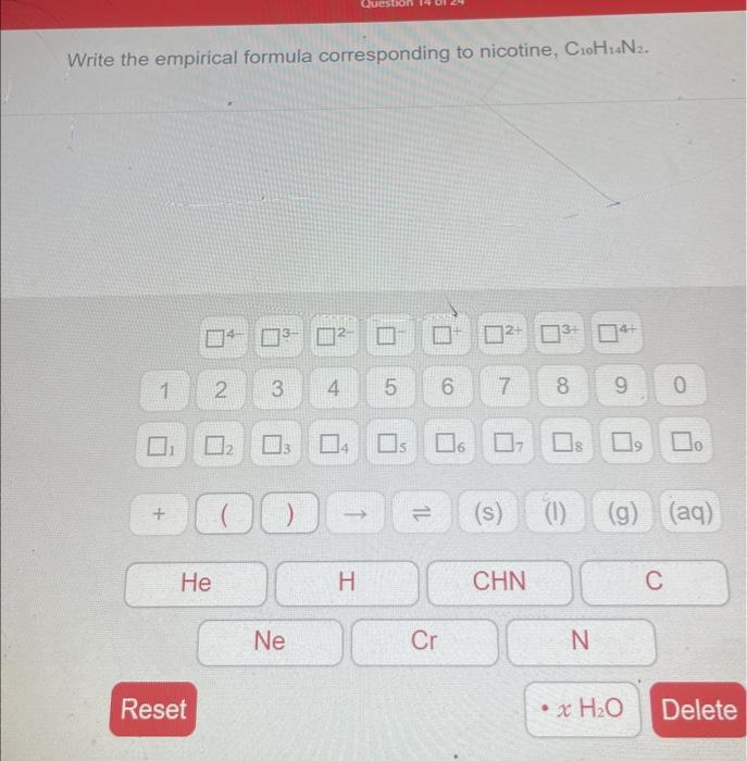 Solved Write the empirical formula corresponding to | Chegg.com