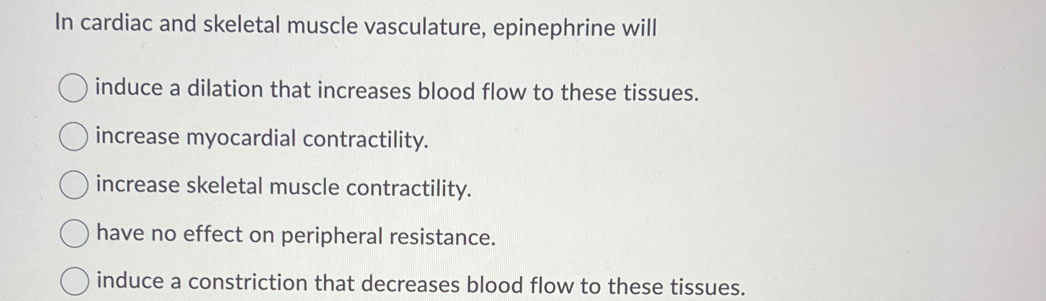 Solved In cardiac and skeletal muscle vasculature, | Chegg.com