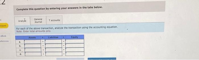 Solved QS 2-8 (Algo) Analyzing transactions and preparing | Chegg.com