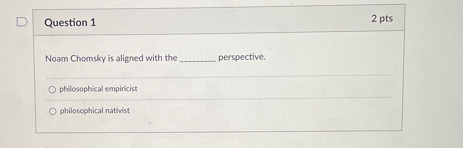 Solved Noam Chomsky is aligned with the ﻿perspective. | Chegg.com