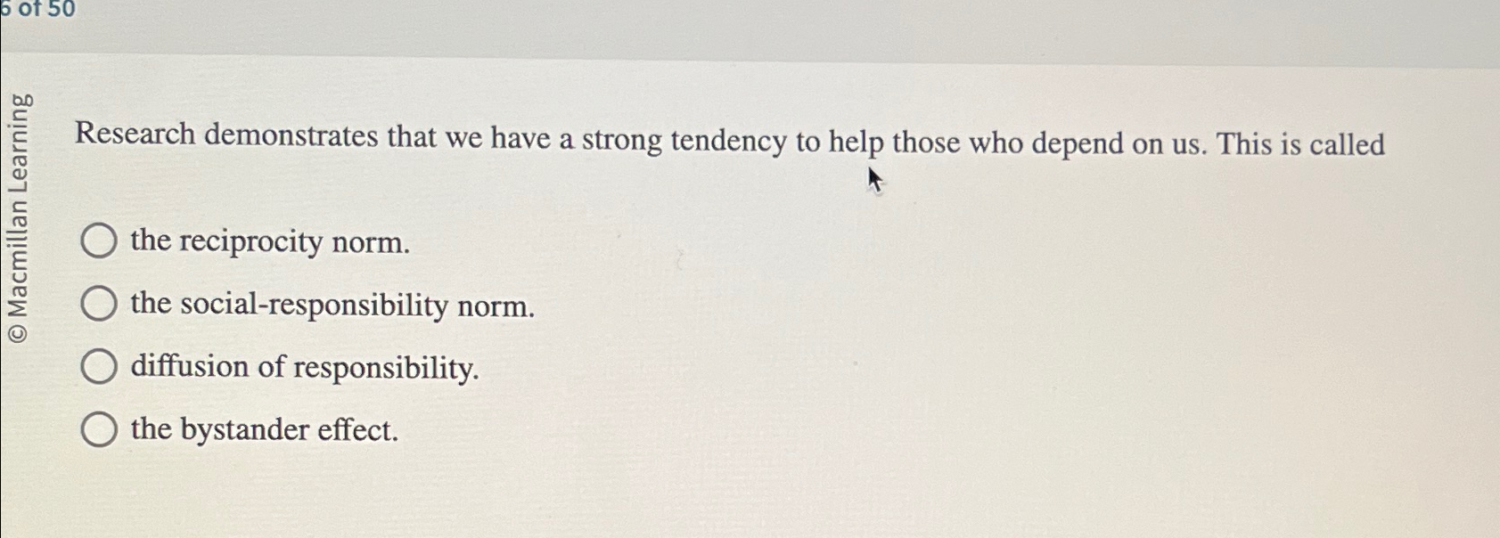 Solved Research demonstrates that we have a strong tendency | Chegg.com