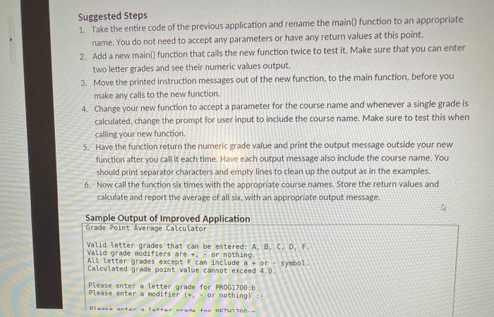 Solved Grade Point Average Calculator The single grade | Chegg.com