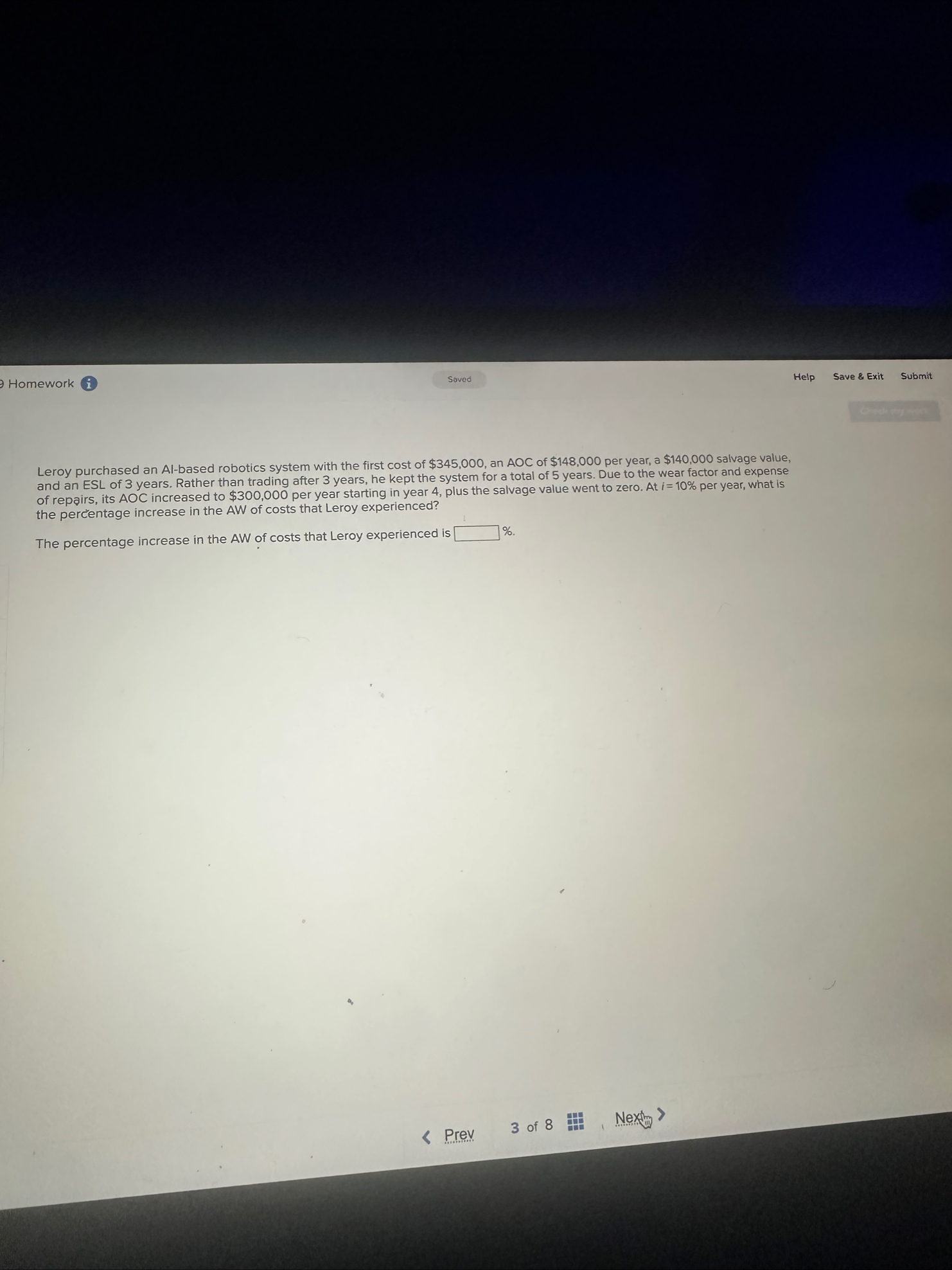 Solved Leroy purchased an AI-based robotics system with the | Chegg.com