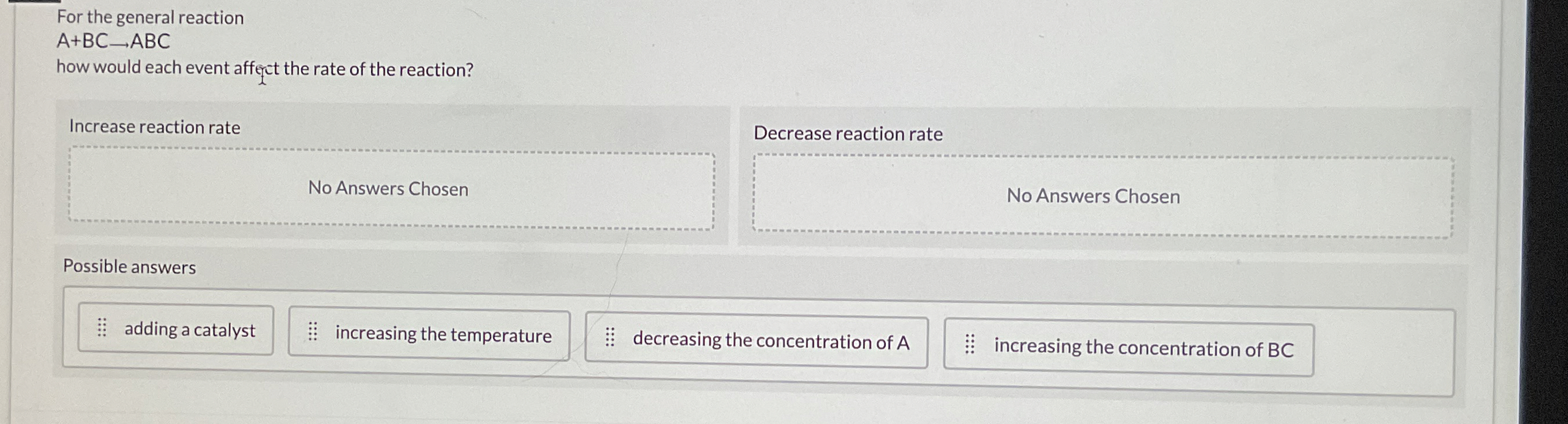 Solved For The General Reactiona Bc Abchow Would Each Event Chegg