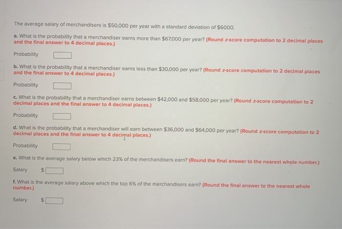 Solved The average salary of merchandisers is $50,000 per | Chegg.com