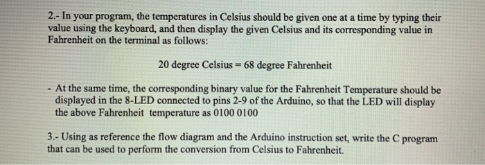 Solved Program 2 Write An Arduino C Language Program That 5860