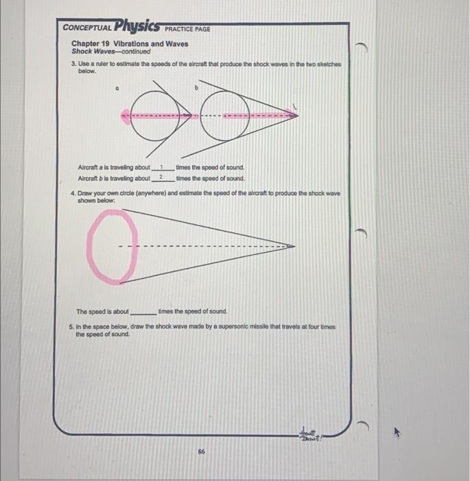 Solved Chapter 19 Vibrations and Waves Shock Waves - | Chegg.com