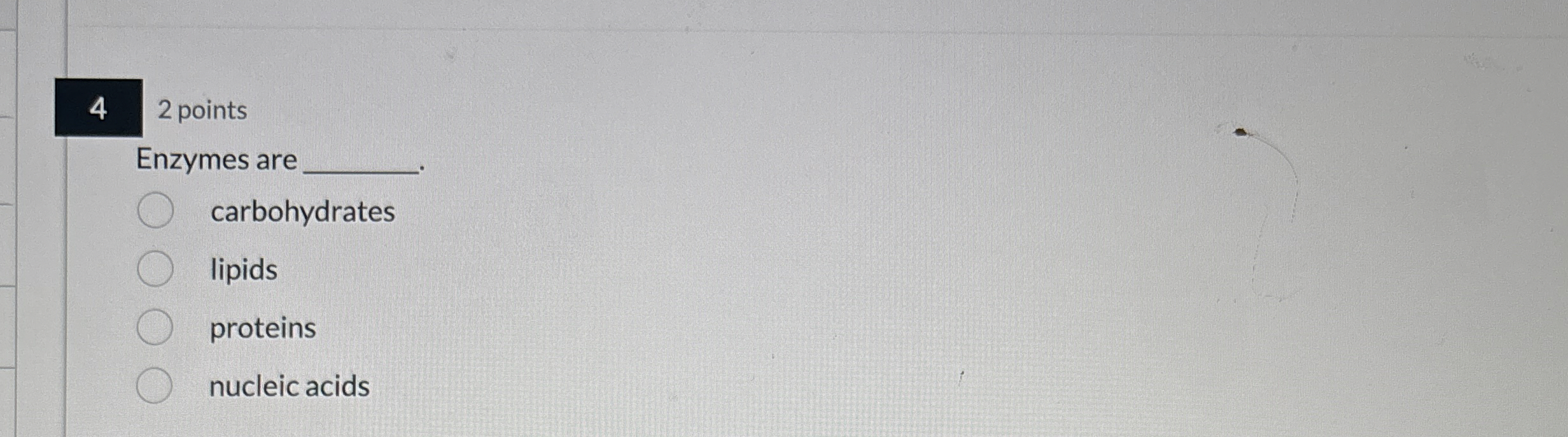 Solved 4 2 ﻿pointsEnzymes | Chegg.com