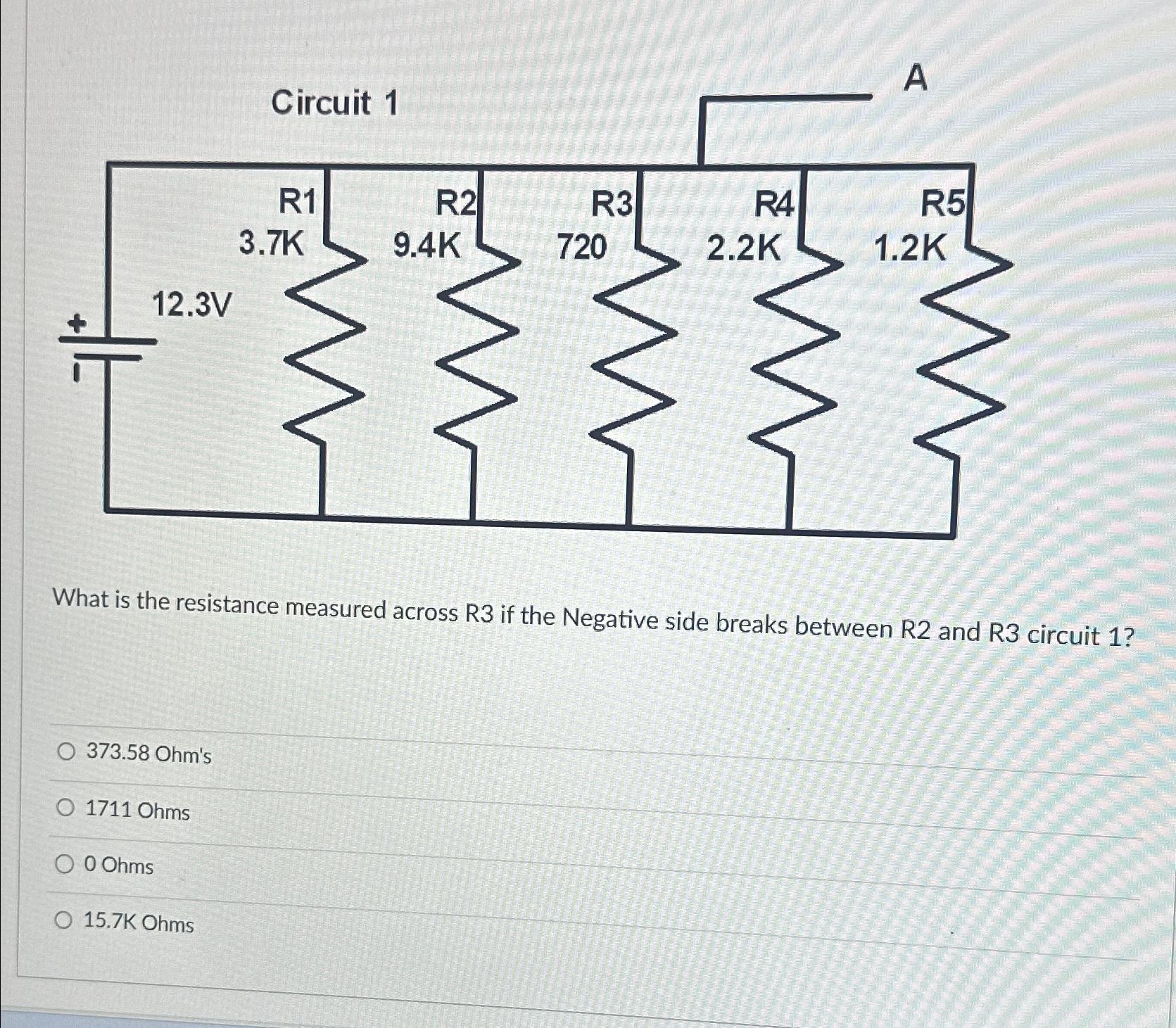 Solved What is the resistance measured across R3 ﻿if the | Chegg.com