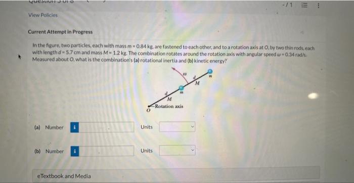 Solved In the figure, two particles, each with mass m = 0.84 | Chegg.com