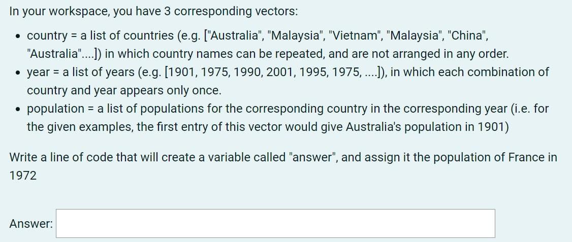 Solved In your workspace, you have 3 corresponding vectors: | Chegg.com