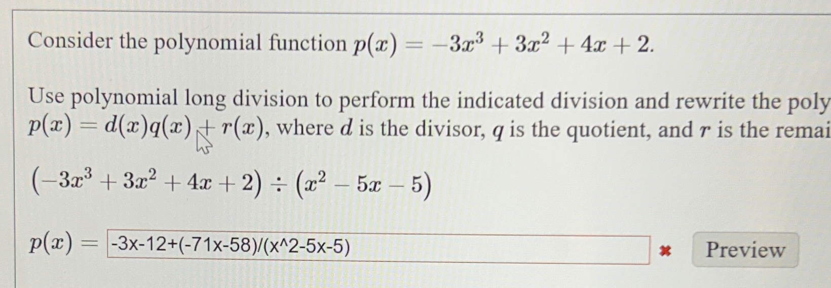 Solved Consider the polynomial function | Chegg.com