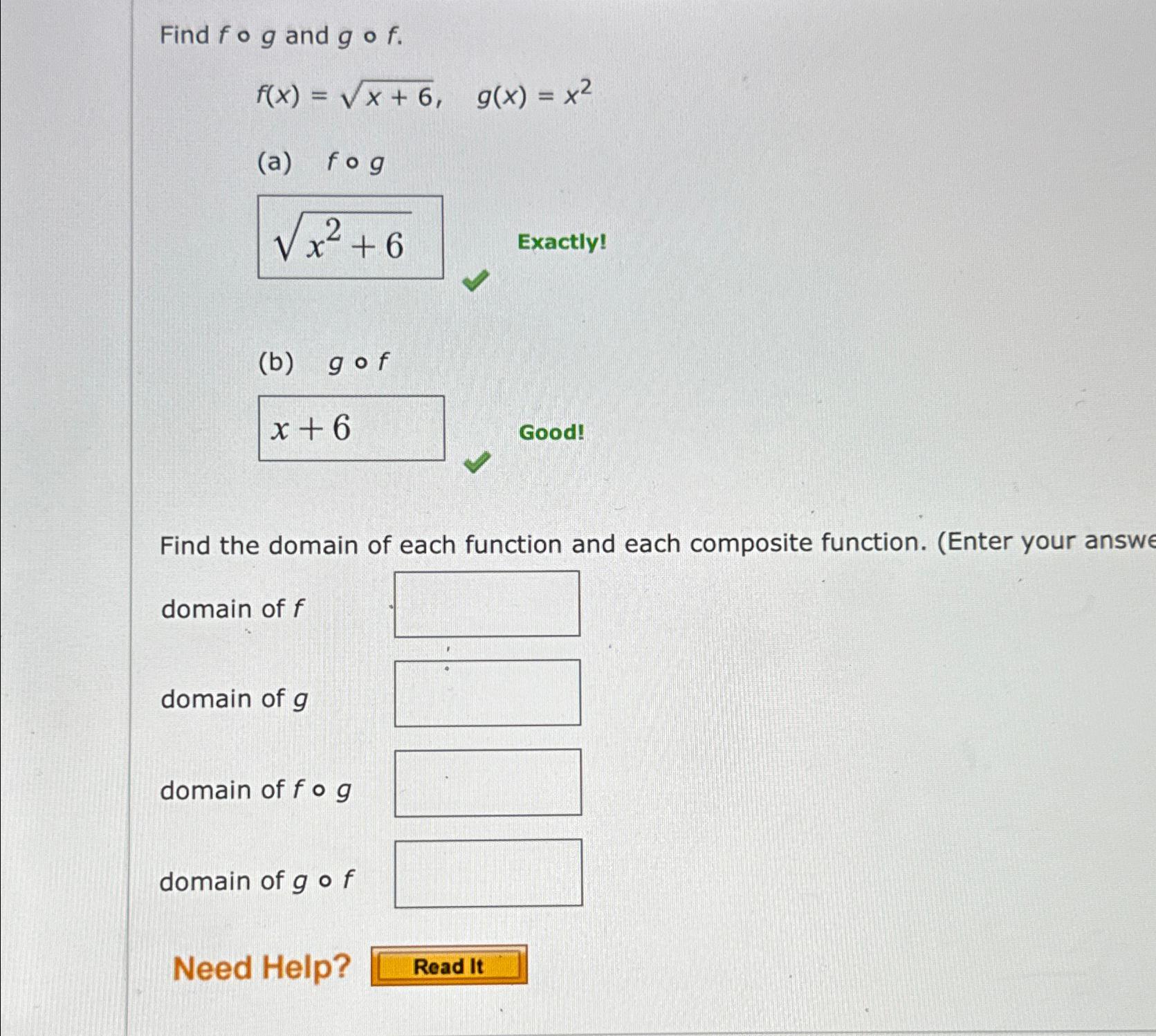 Solved Find f@g ﻿and | Chegg.com