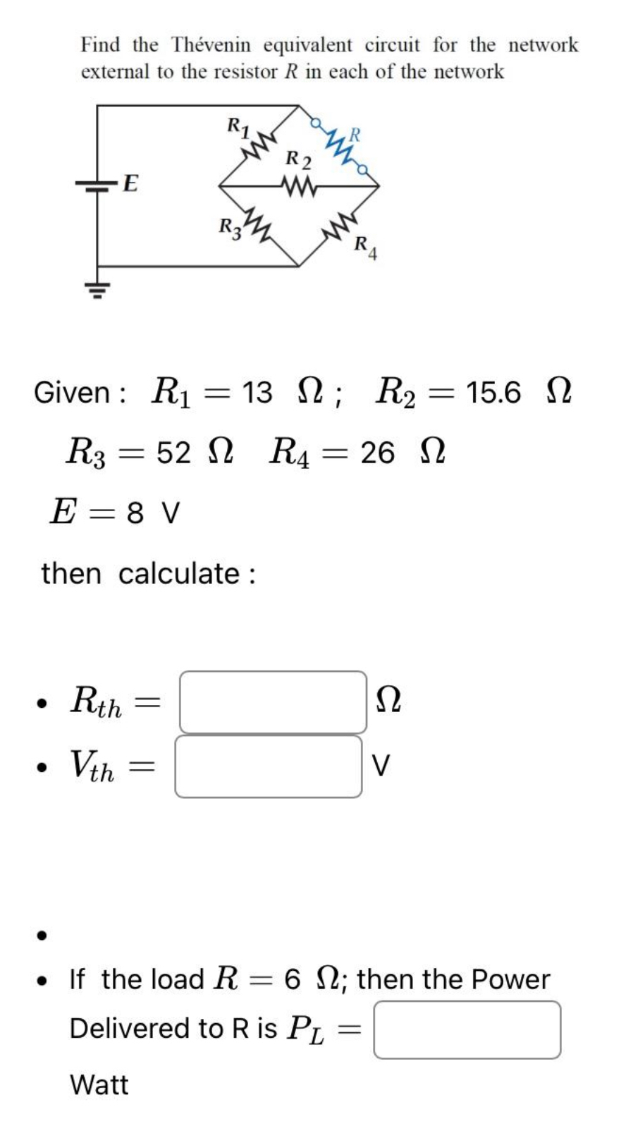 Solved Find the Thévenin equivalent circuit for the network | Chegg.com
