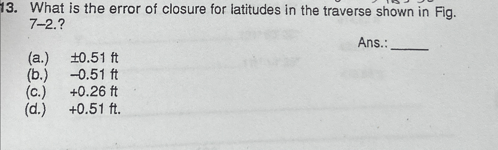 What is the error of closure for latitudes in the | Chegg.com