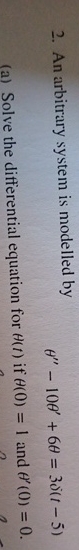 Solved An arbitrary system is modelled | Chegg.com