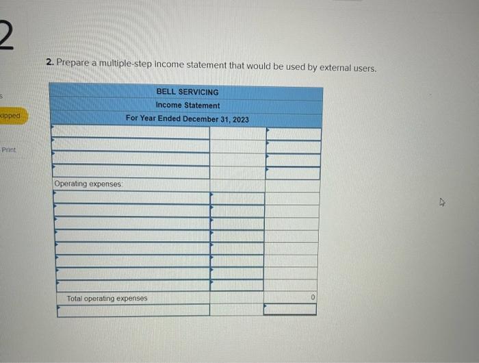 The following adjusted trial balance for Bell | Chegg.com