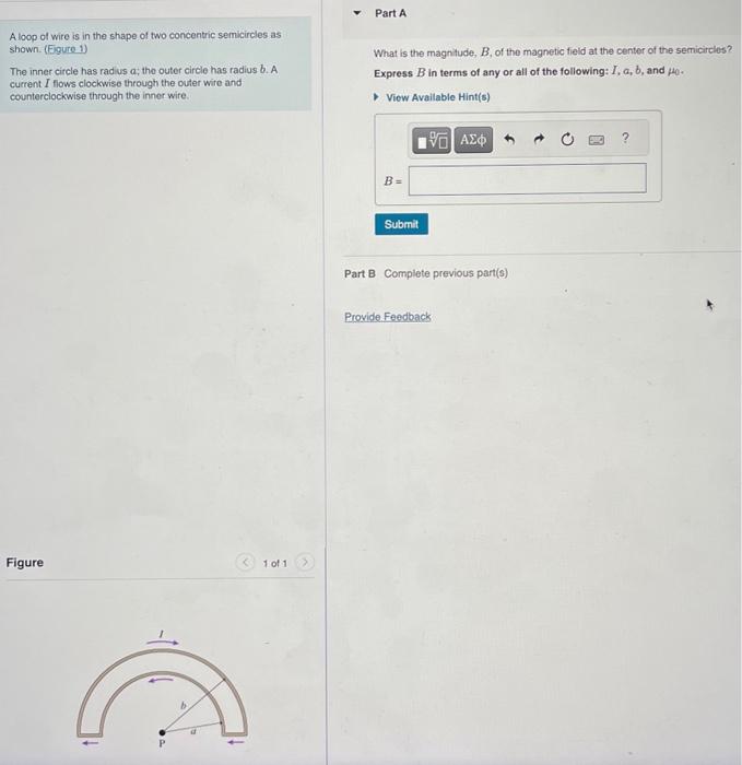 Solved Aloop of wire is in the shape of two concentric | Chegg.com