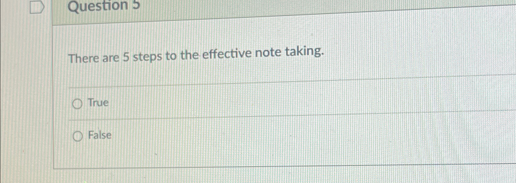 Solved Question 5There are 5 ﻿steps to the effective note | Chegg.com