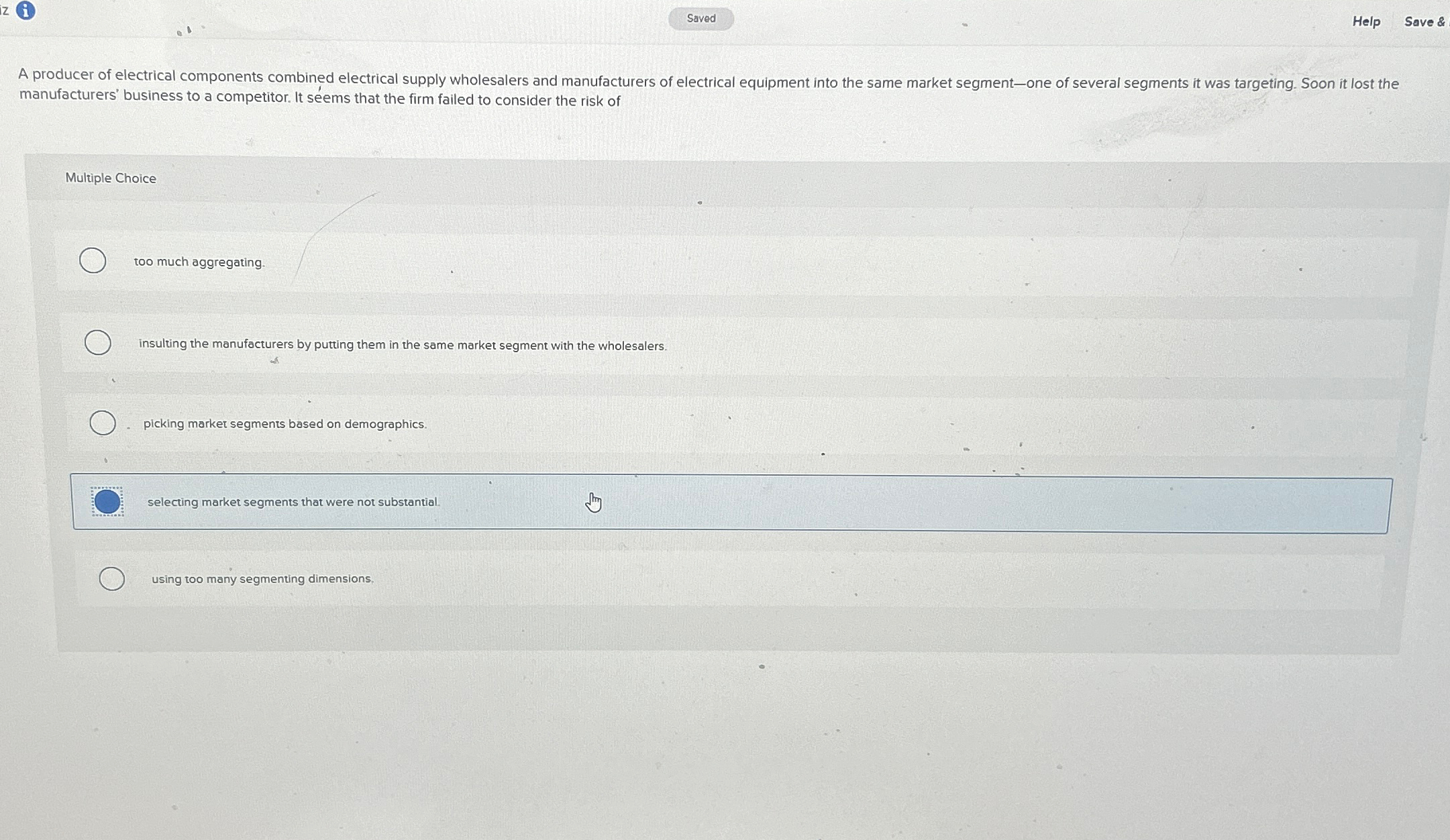 Solved manufacturers' business to a competitor. It seems | Chegg.com