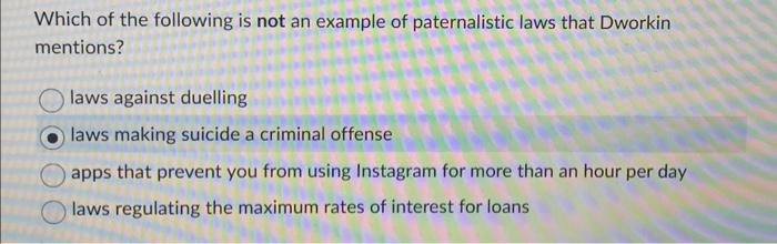 Which of the following is not an example of | Chegg.com