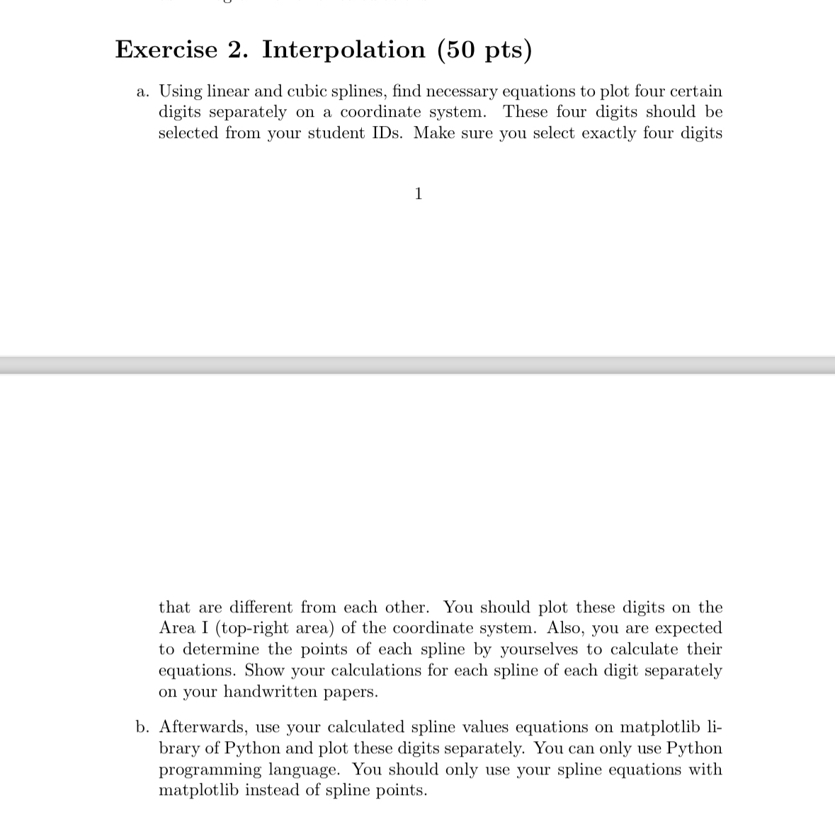 Solved Exercise 2. ﻿Interpolation (50 ﻿pts)a. ﻿Using linear | Chegg.com