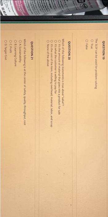 Solved QUESTION 19 The 3L5Y can be used for problem solving | Chegg.com