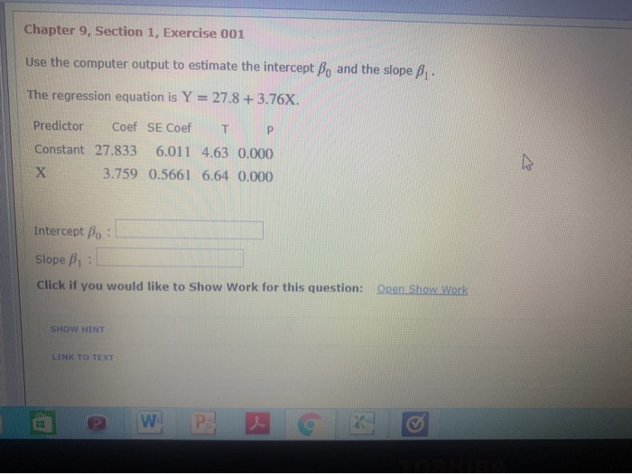 Solved Chapter 9, Section 1, Exercise 001 Use the computer | Chegg.com