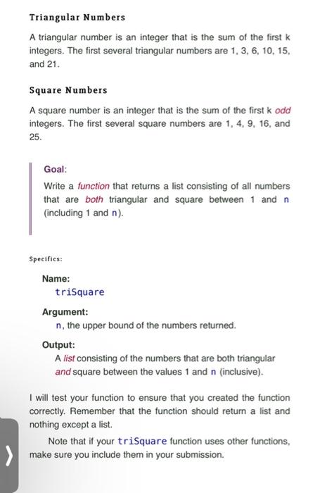 Solved Triangular Numbers A triangular number is an integer | Chegg.com