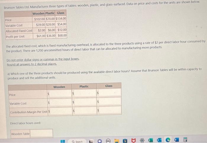 Solved The allocated fixed cost, which is fixed | Chegg.com