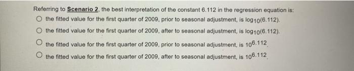 Solved A local store developed a multiplicative time-series | Chegg.com