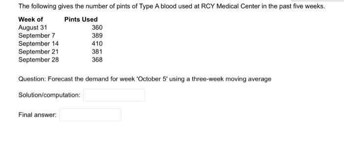 Solved Given the table below, complete the missing cell | Chegg.com