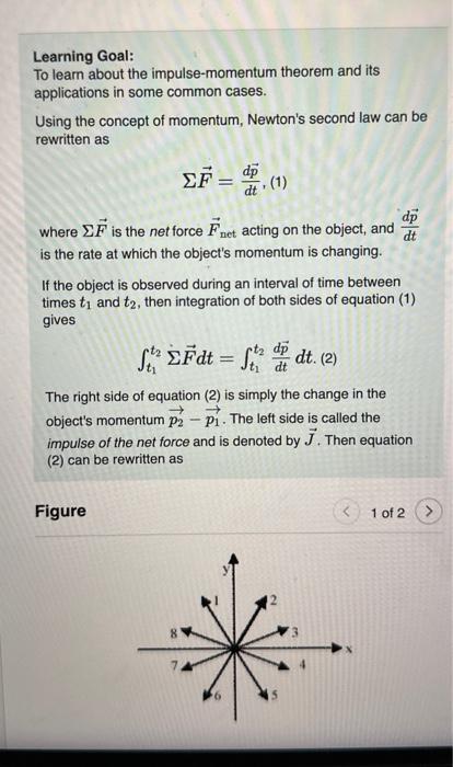 Learning Goal: To learn about the impulse-momentum | Chegg.com