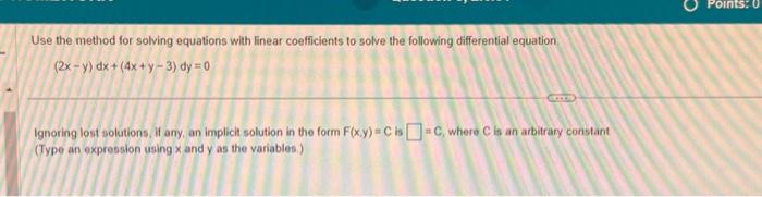 Solved Use the method for solving equations with linear | Chegg.com