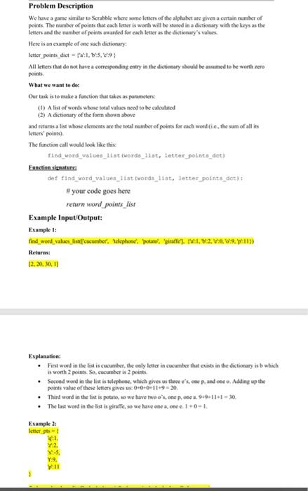 Solved Problem Description We have a game similar to | Chegg.com