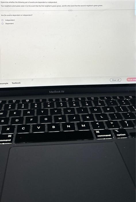 Solved Determine whether the following pair of events are | Chegg.com