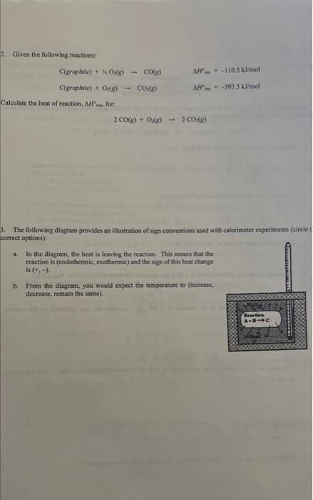 Solved 2. Given the following reactions: C( graphite )+5O2( | Chegg.com