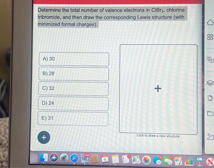 Solved Determine the total number of valence electrons in | Chegg.com
