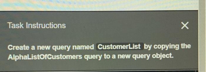 Solved Task Instructions Create A New Query Named Chegg