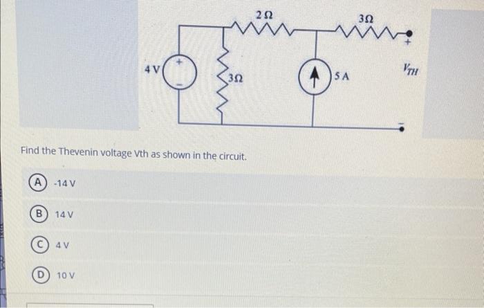 Solved Find the Thevenin voltage Vth as shown in the | Chegg.com