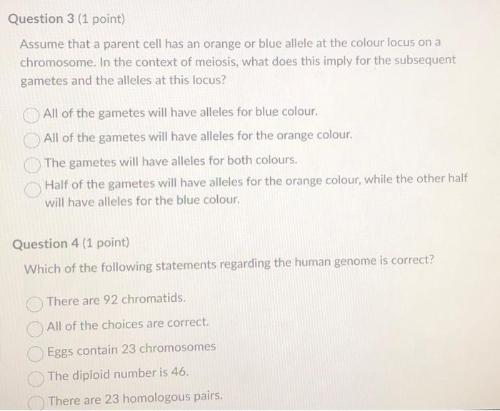 Solved Assume that a parent cell has an orange or blue | Chegg.com