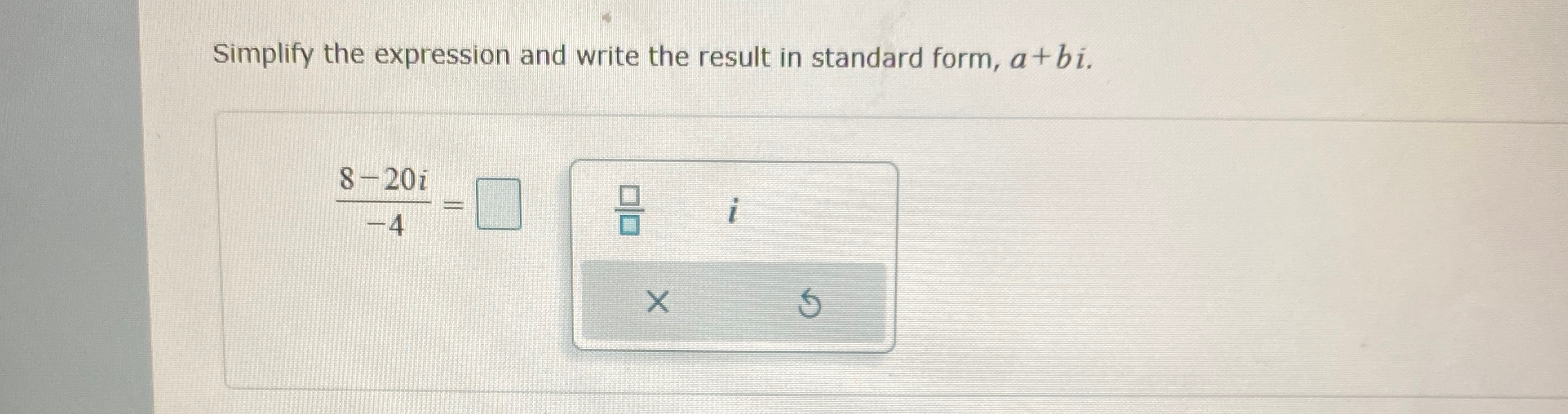 Solved Simplify the expression and write the result in | Chegg.com