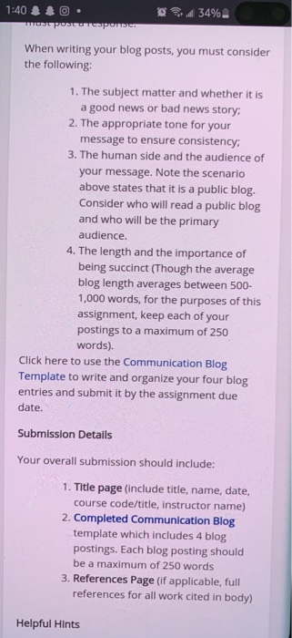 For this assignment please submit a 3-4 page paper | Chegg.com