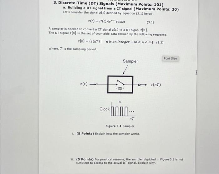 3. Discrete-Time (DT) Signals (Maximum Points: 101) | Chegg.com