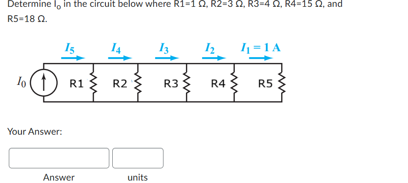 Solved Determine I0 ﻿in the circuit below where | Chegg.com