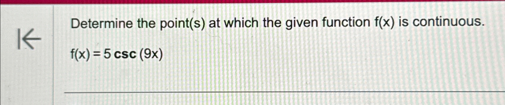 Solved Determine the point(s) ﻿at which the given function | Chegg.com