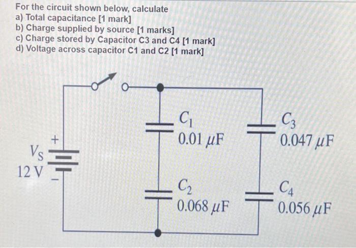 Solved For the circuit shown below, calculate a) Total | Chegg.com